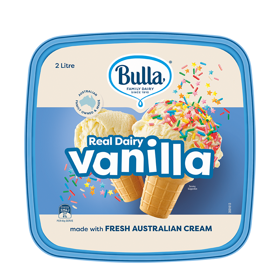 Real Dairy Vanilla 2L | Bulla Foodservice