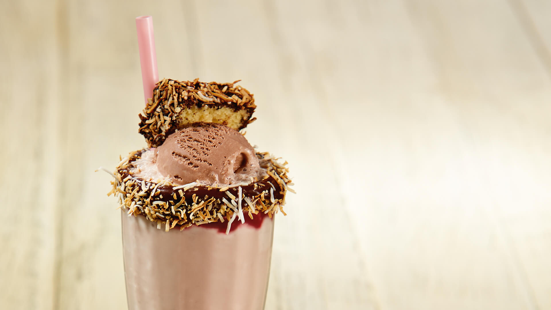 decadent lamington thickshake | Bulla Foodservice