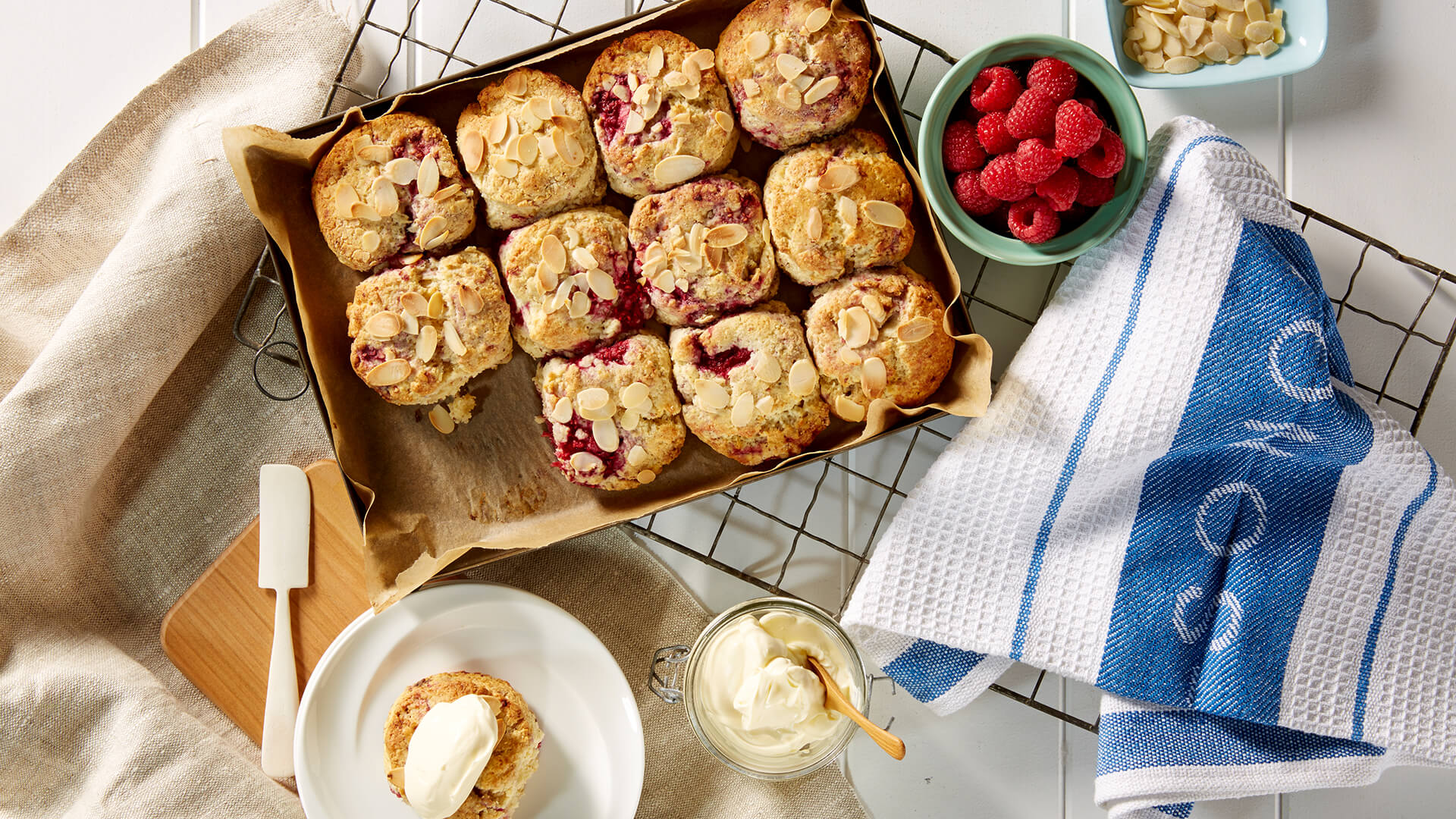 Raspberry & almond scones | Bulla Foodservice
