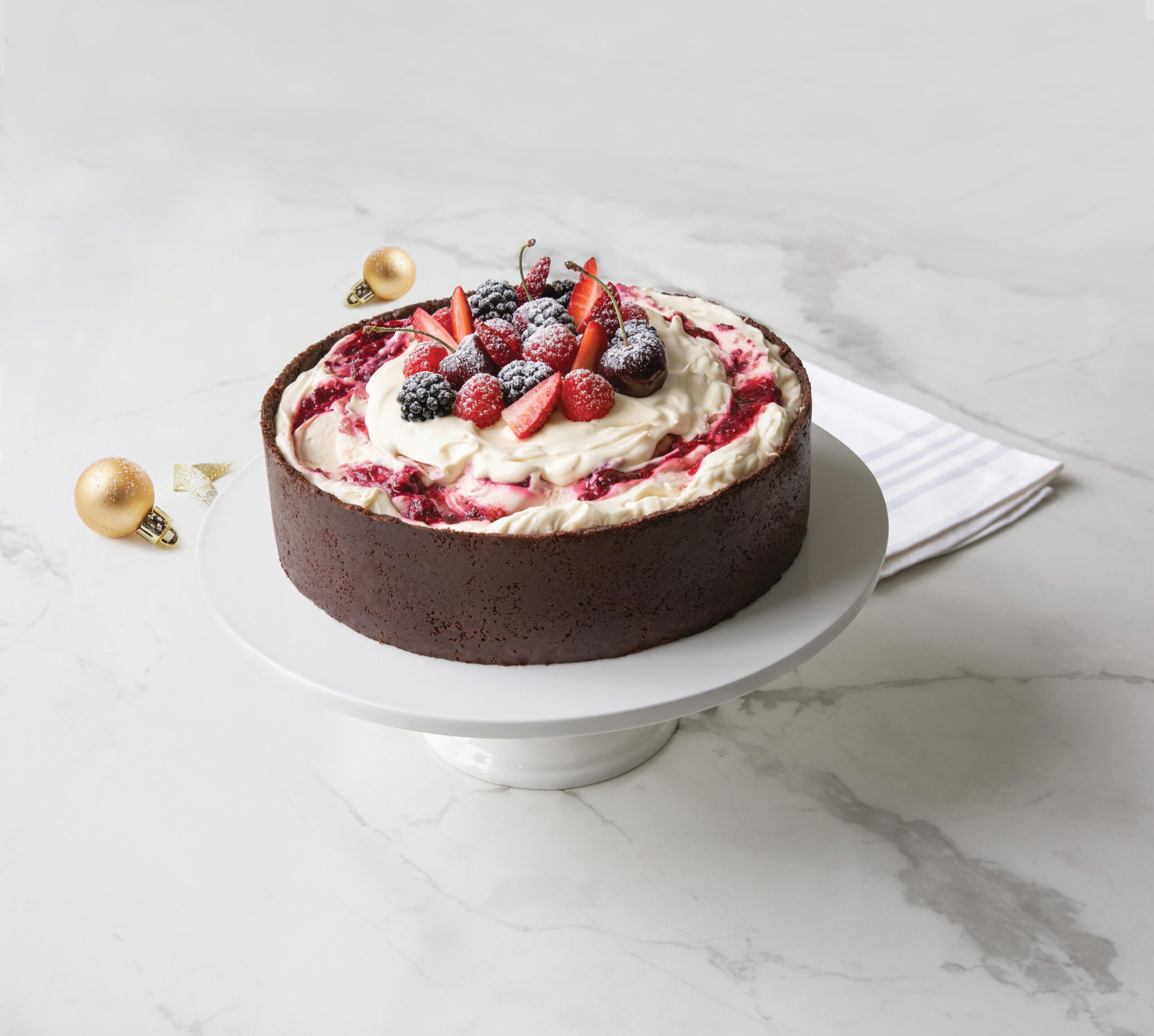 No-bake choc berry cheesecake by Kirsten Tibballs | Bulla Foodservice